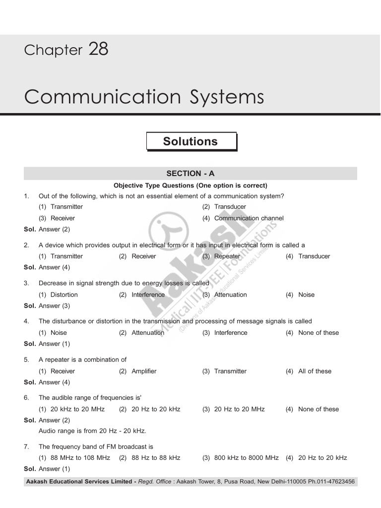 Communication Systems | PDF | Communications System | Hertz