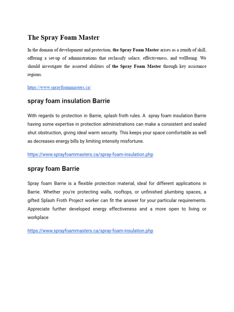 Spray Foam Master | PDF