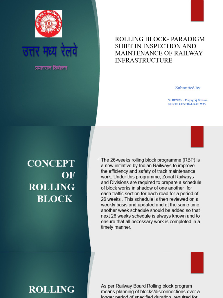 New Introduction To Rolling Block Programme | PDF | Rail Transport | Risk