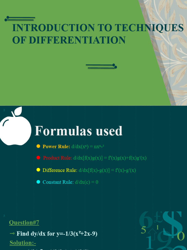 Introduction To Differentiation Techniques | PDF