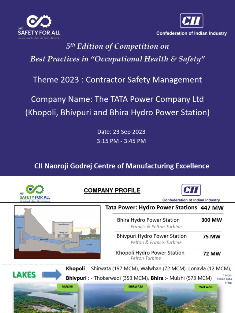Tata Power Hydro Gen. - Khopoli | PDF | Hydropower | Business