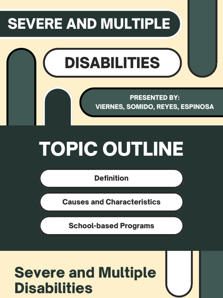 Severe and Multiple Disabilities | PDF