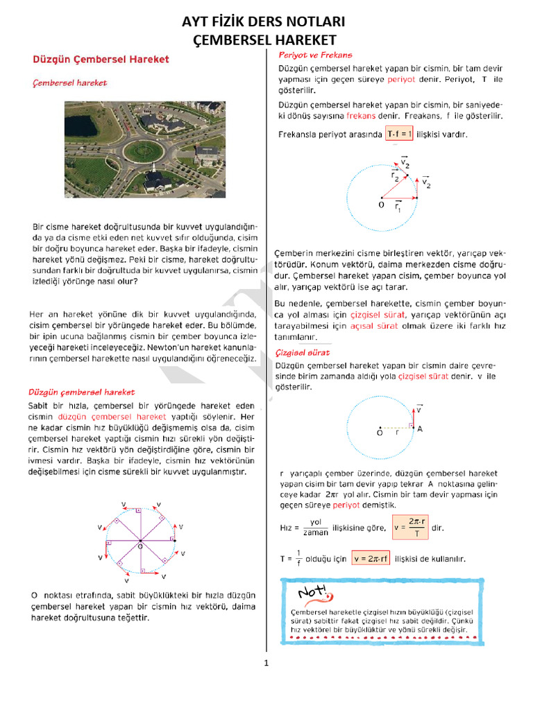 01 Çembersel H.ders Notlari | PDF