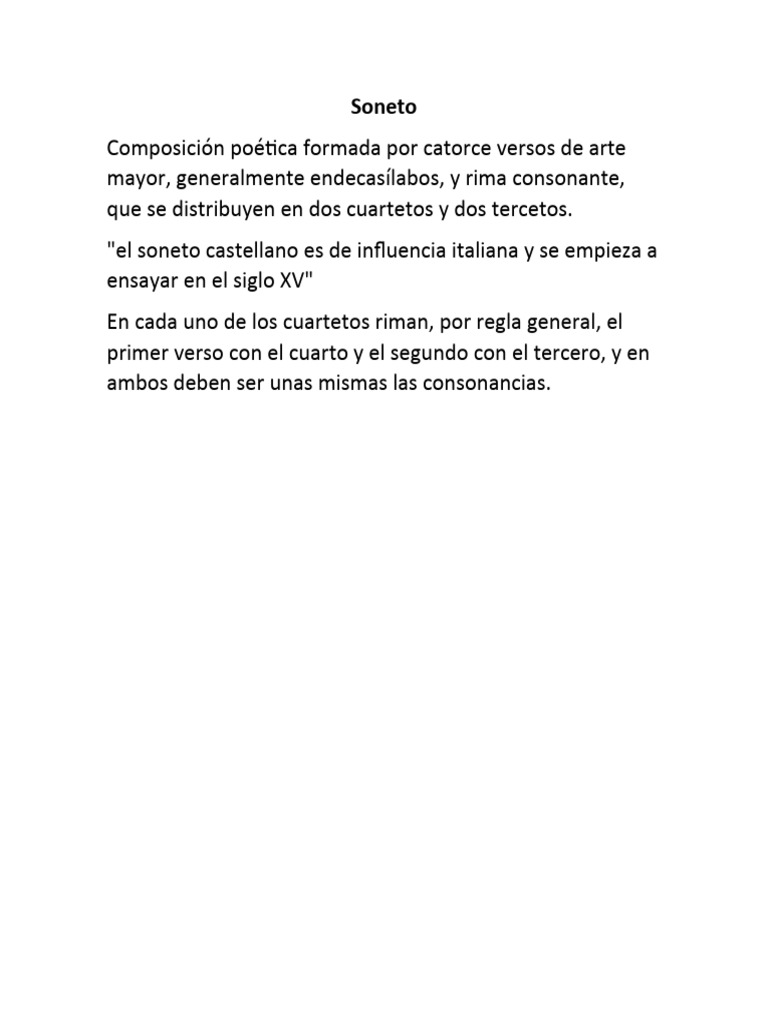 Soneto Exposicion | PDF | Sonetos | Poesía