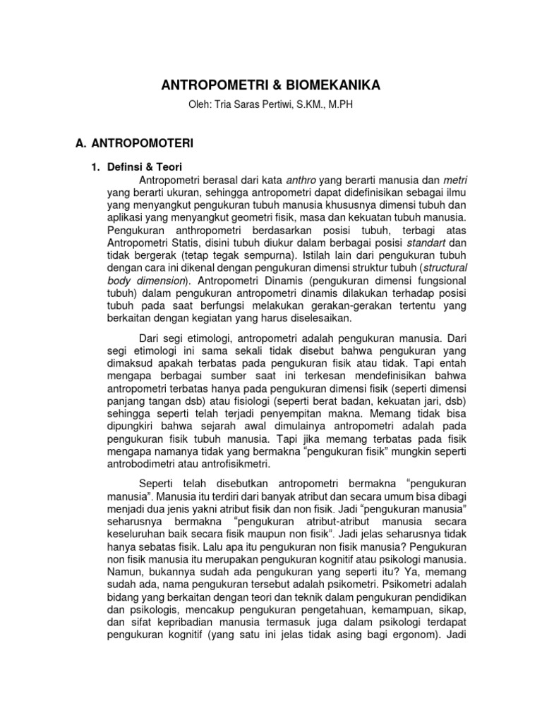 Biomekanika 2 Ringkas | PDF