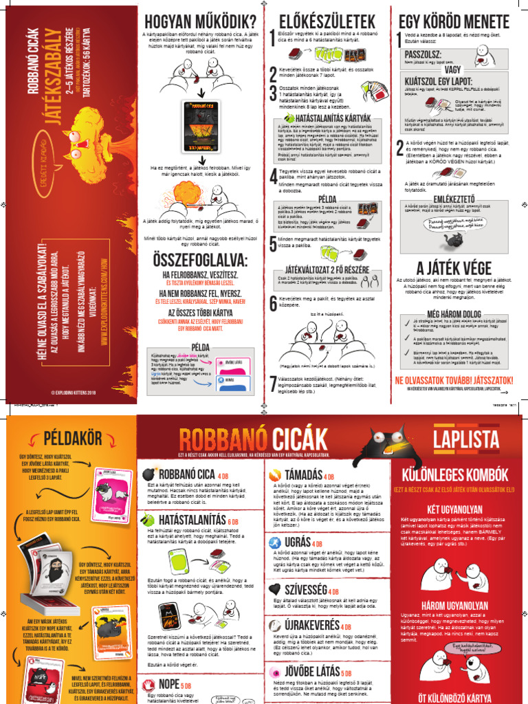 Exploding-Kittens Rules HU | PDF