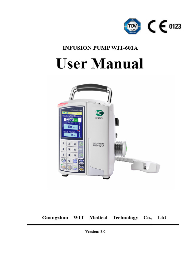 User Manual of Infusion Pump WIT-601A | PDF