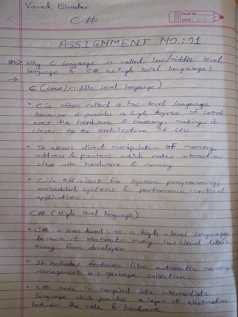 C# Assignment - 01 | PDF