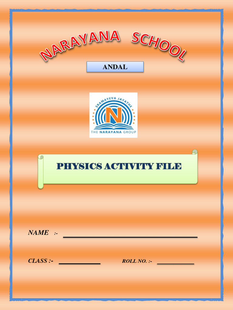 Physics Activity File Cover | PDF | Career & Growth | Science & Mathematics