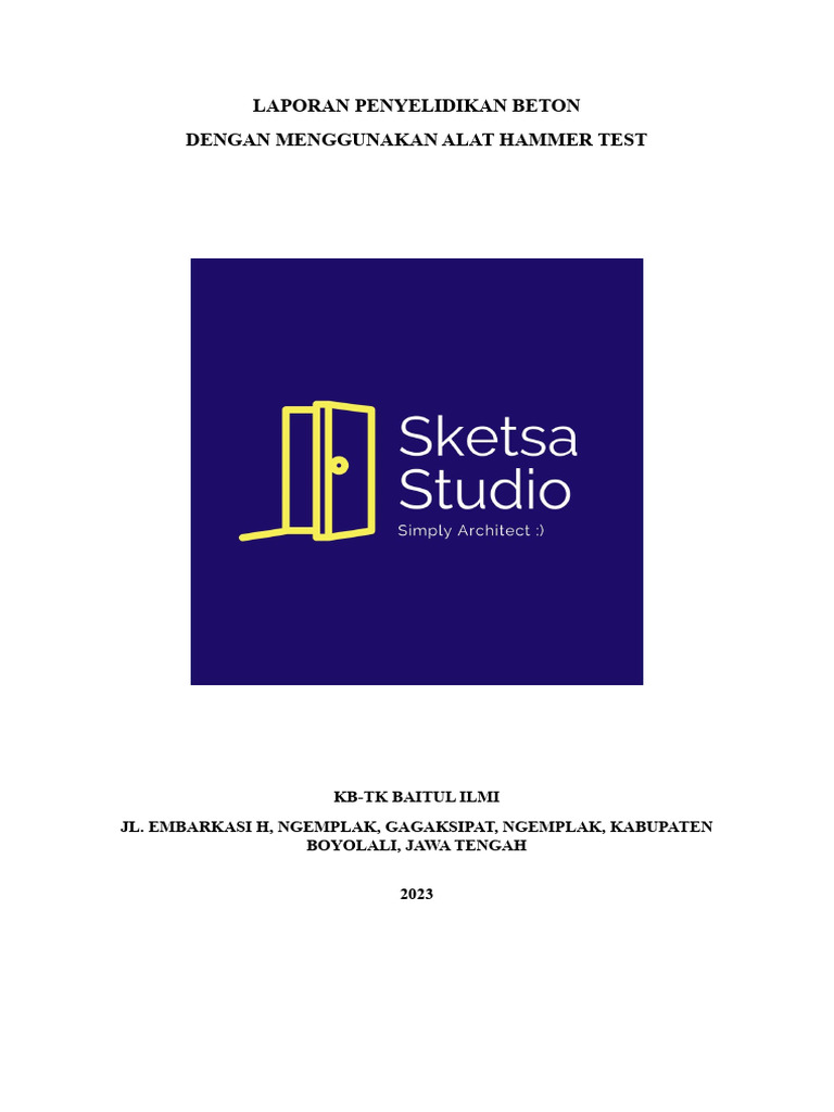 Laporan Hasil Uji Hammer Test Beton | PDF