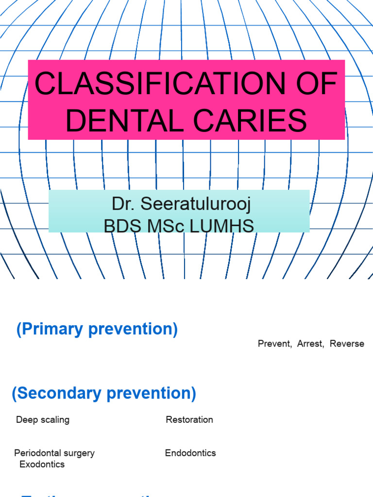 Classification of Dental Caries | PDF