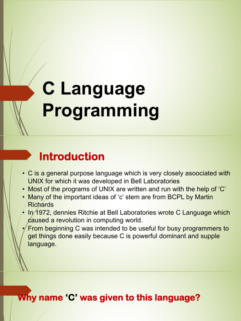 C Prog Elements | PDF | Variable (Computer Science) | Computer Program