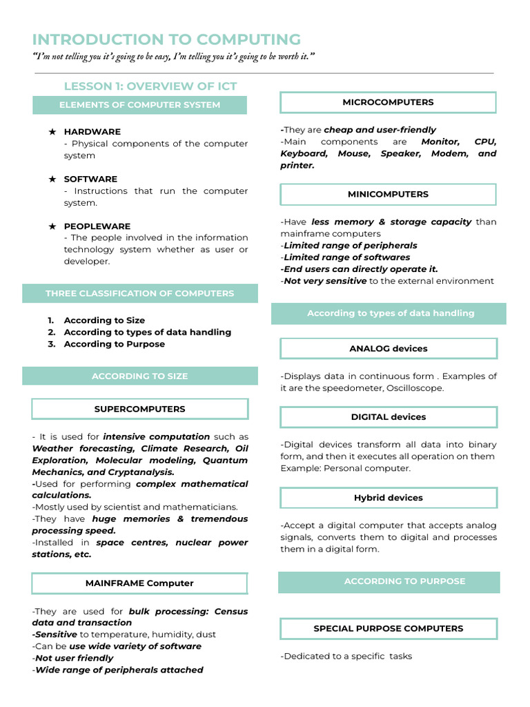 Introduction To Computing-2 | Download Free PDF | Personal Computers | Microcomputers