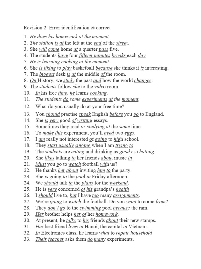 COrrect Mistakes | PDF