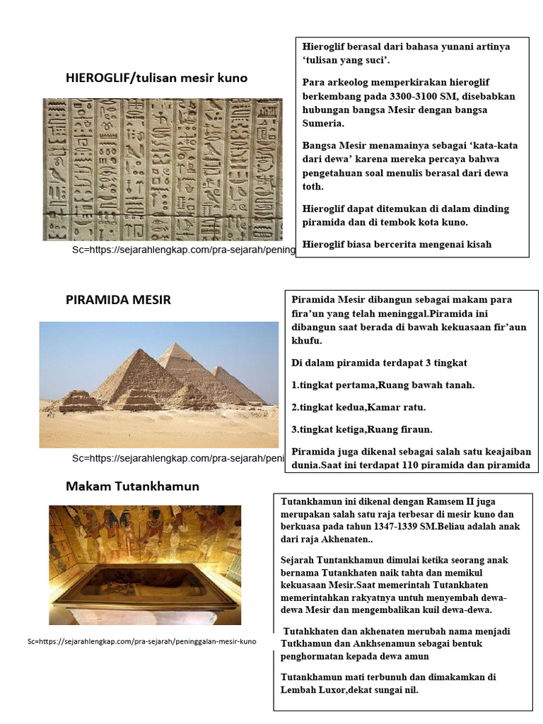 Tugas Sejarah Seni Rupa Timur Peninggalan Karya Mesir PAPER 2 | PDF