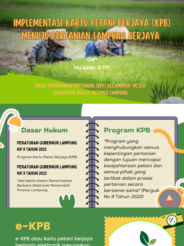 Presentasi KPB Muaddin Mesuji | PDF