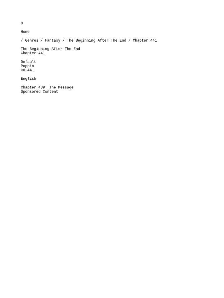 Read The Beginning After The End Chapter 441 | PDF