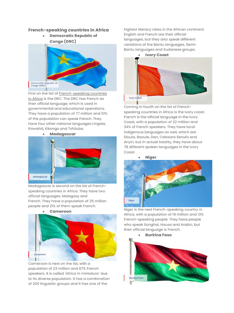Africa French Countries | PDF | French Language | Africa