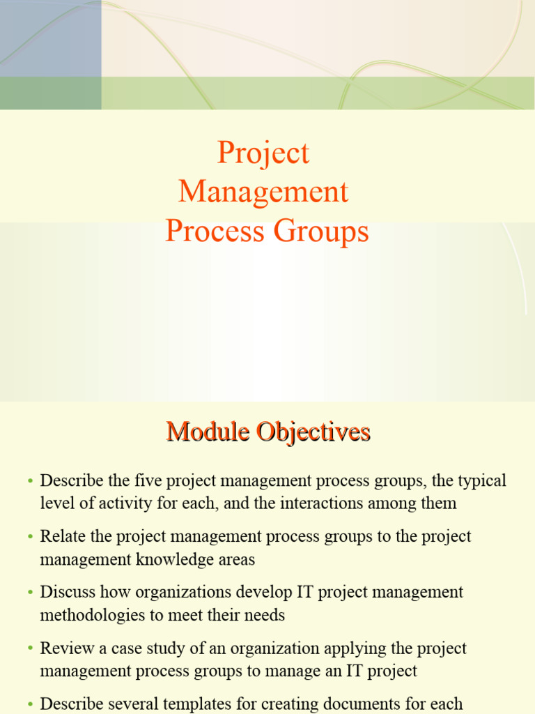 Project Management - Process Groups | PDF | Project Management | Business Economics
