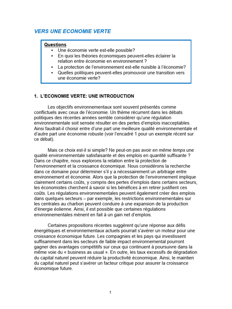 Economie Verte | PDF