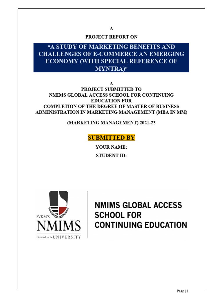 A Study of Marketing Benefits and Challenges of E-Commerce An Emerging Economy (With Special ...