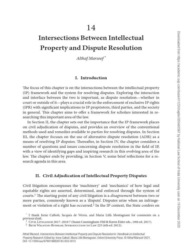 IPR and ODR | PDF | Law