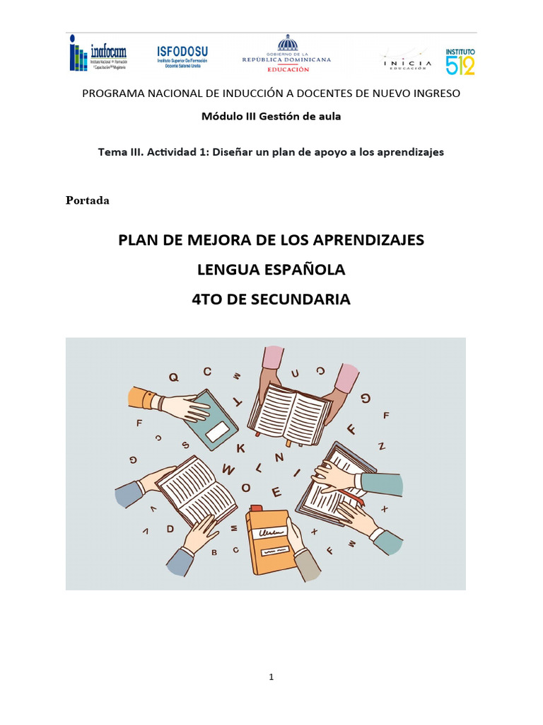 Módulo 3 Tema 3 Tarea Plan de Apoyo a Los Aprendizajes | PDF | Evaluación | Aprendizaje