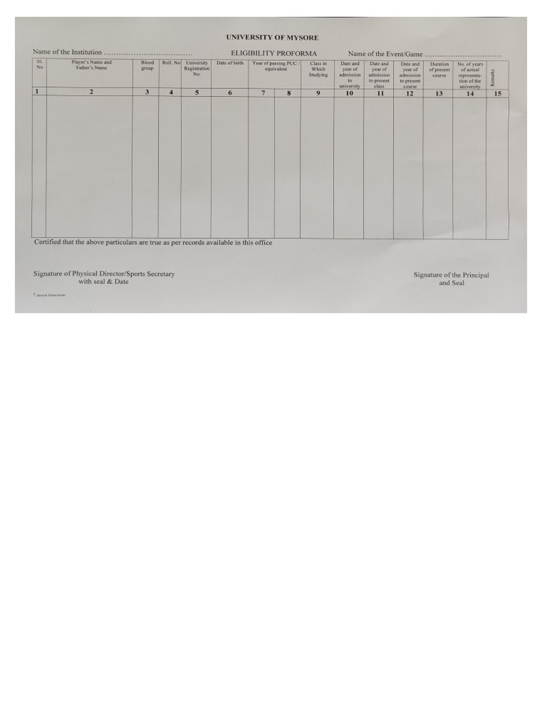 Eligibility Form | PDF