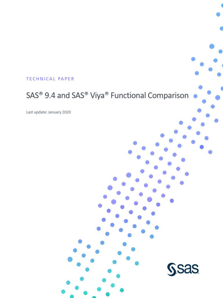 Sas9 4 Sas Viya Functional Comparison Pdf Sas Software Cloud Computing