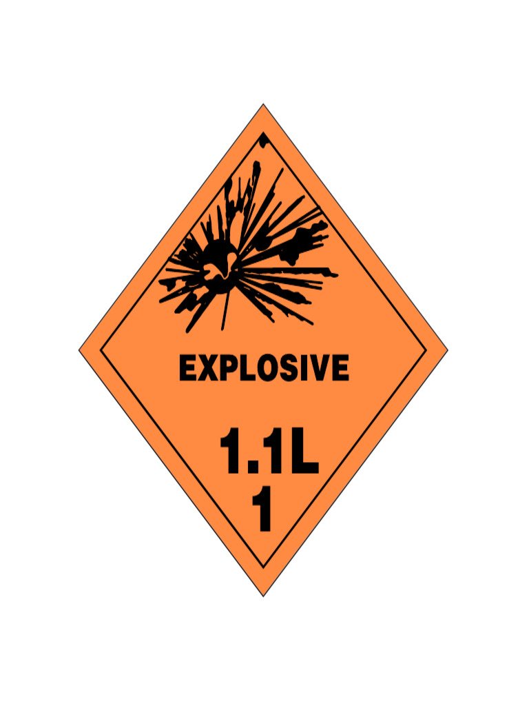 Label 1.1l Explosive | PDF
