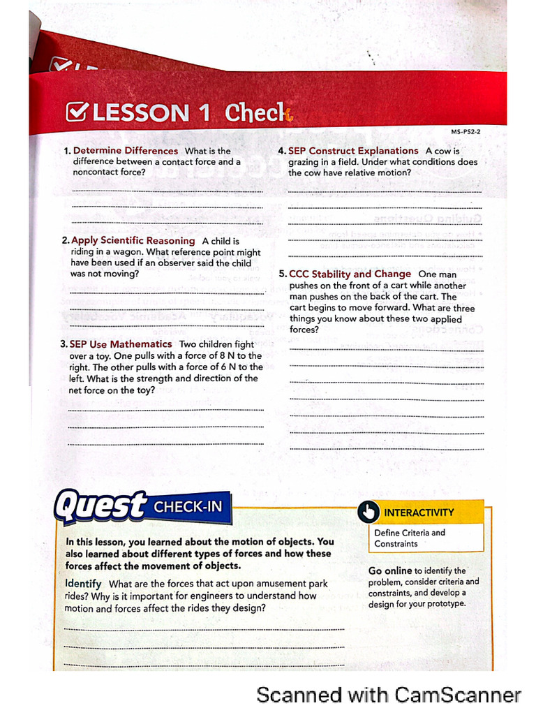 Lesson check 1 page 127 | PDF
