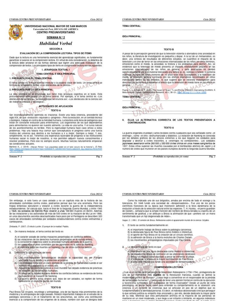 MPE-SEMANA #02-CICLO ORDINARIO 2023-Iafa | PDF