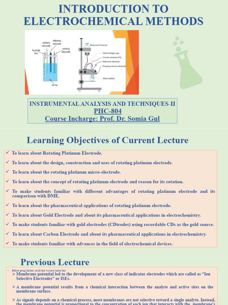 Electrochemical Methods Lecture Slides VIII | PDF | Electrochemistry ...