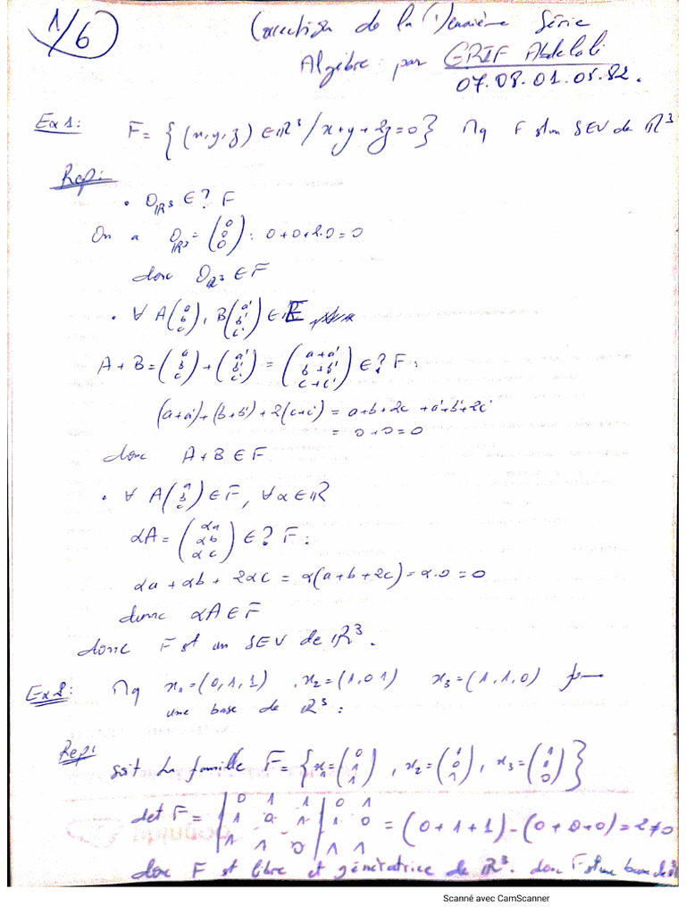 Correction de TD2 Algèbre | PDF