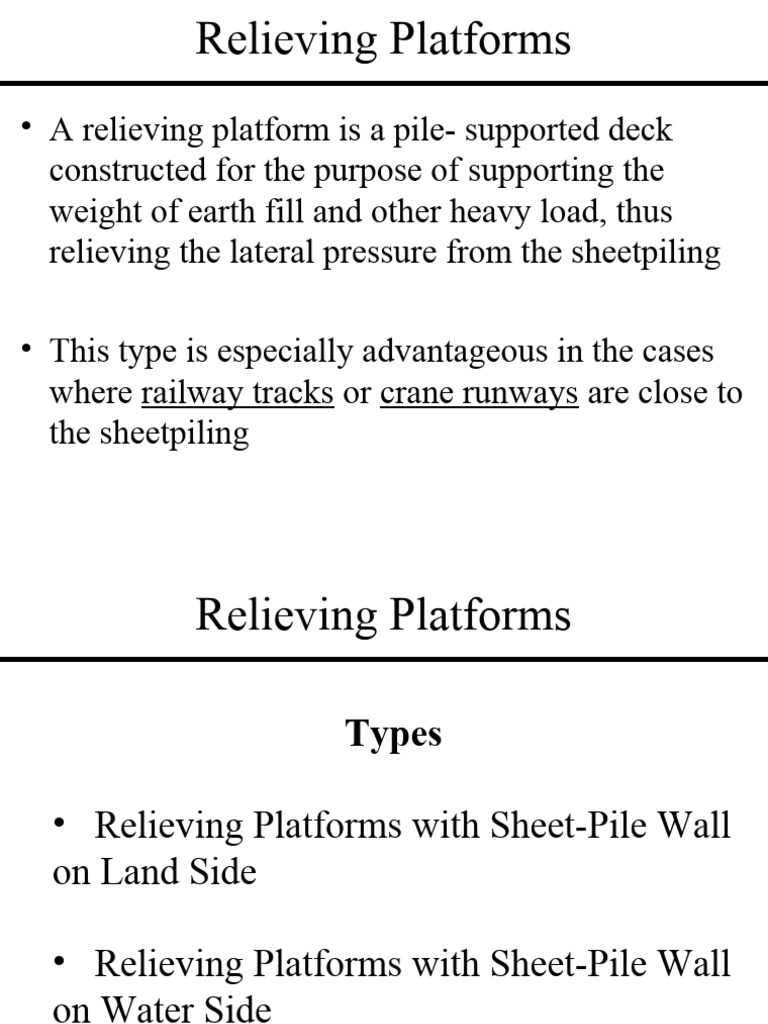 L15 Relieving Platform | PDF | Deep Foundation | Civil Engineering