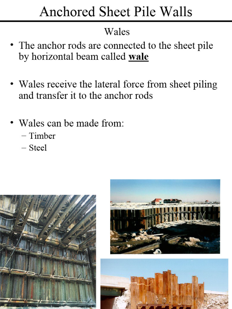 Sheet Pile Wall Design Guide | PDF | Deep Foundation | Anchor
