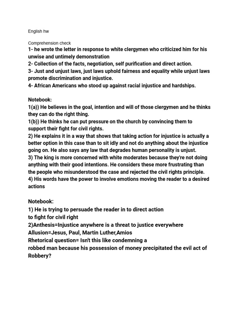 eng hw | PDF | Injustice