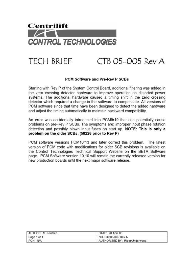 CTB05-005 Rev A | PDF CTB05-005 Rev A | PDF