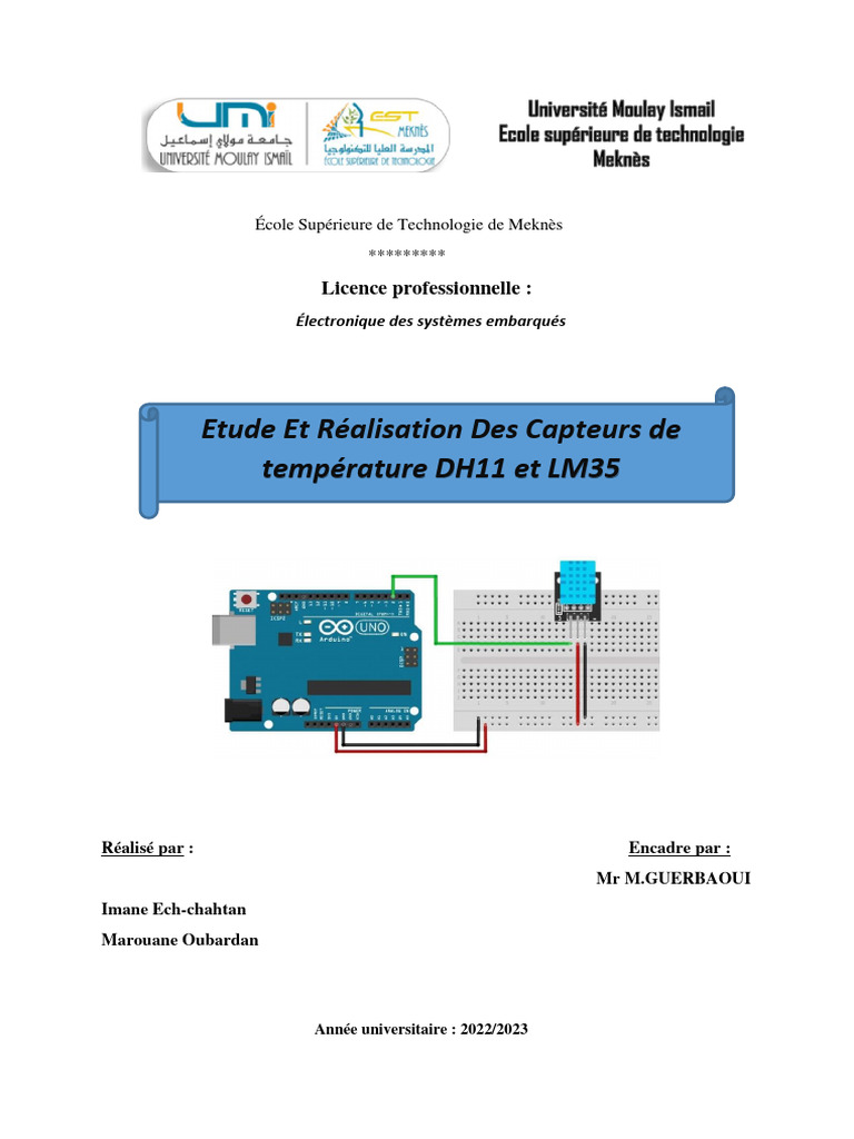 Capteurs Température: DHT11 vs LM35 | PDF | Électricité | Induction ...