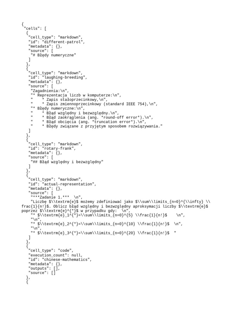 BÅ Ä Dy Numeryczne-Student - Ipynb | PDF