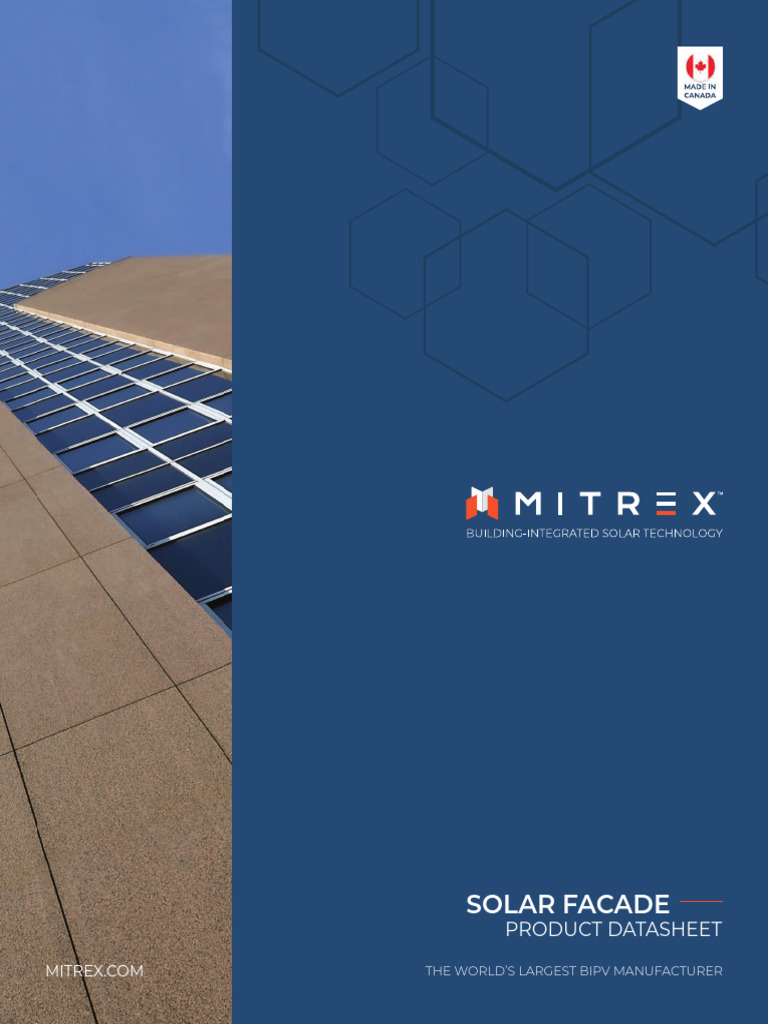 A. Mitrex Solar Facade Product Data Sheet 211 A - 100823 | PDF | Solar ...