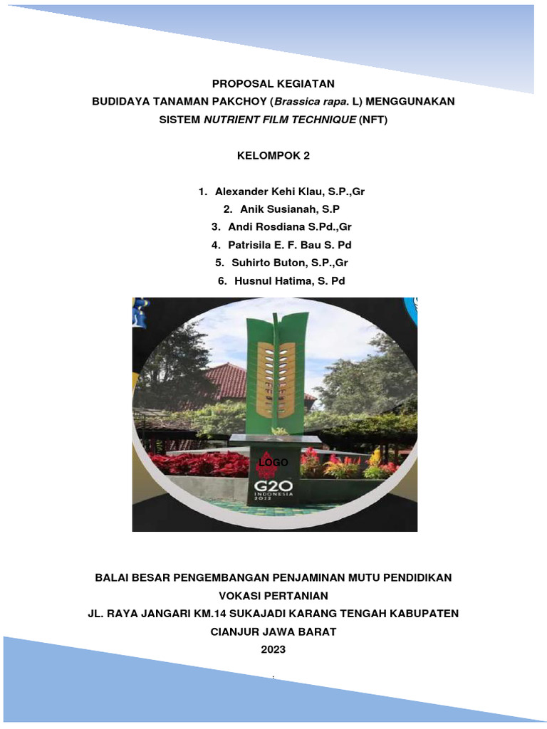 Proposal PJBL - Kelompok 2 | PDF | Sains & Matematika | Teknologi & Rekayasa