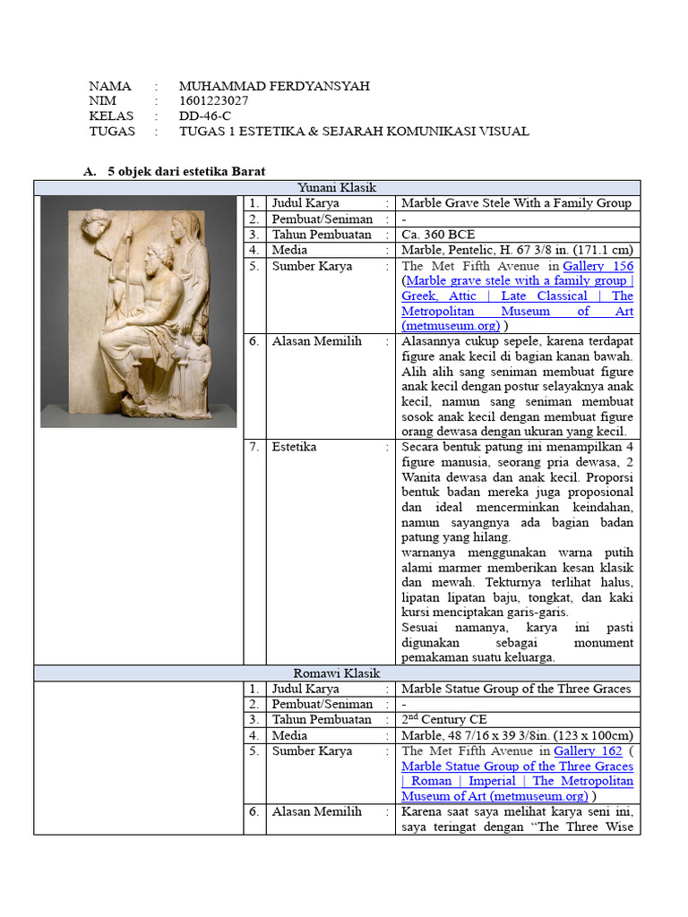 M.Ferdyansyah Tugas 1 ESTETIKA SEJARAH KOMUNIKASI VISUAL | PDF