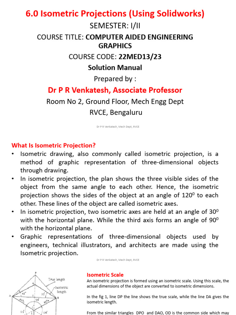 Isometric Projections Solutions in Solidworks | PDF | Geometry ...
