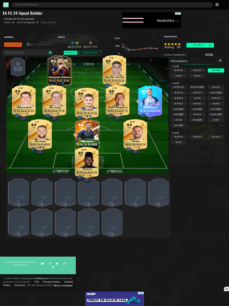 Ea FC 24 Squad Builder Futbin | PDF