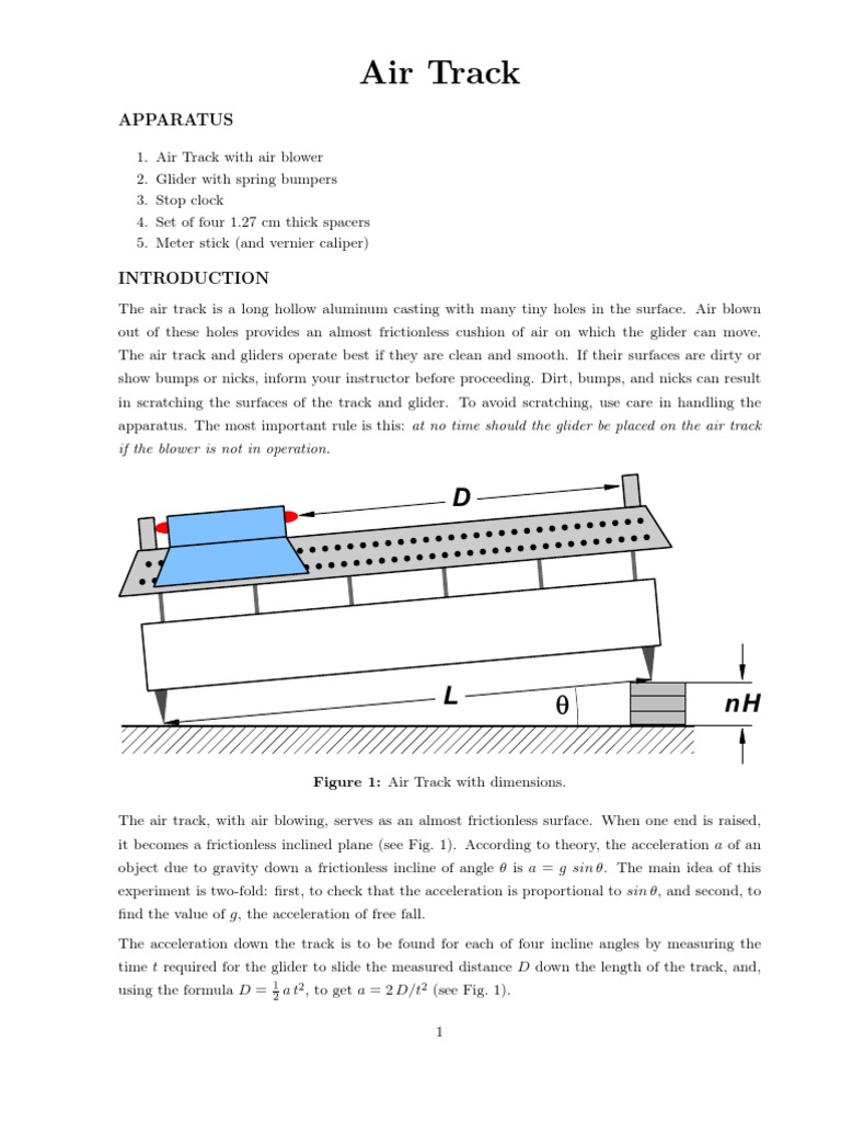 Air Track | PDF | Collision | Friction