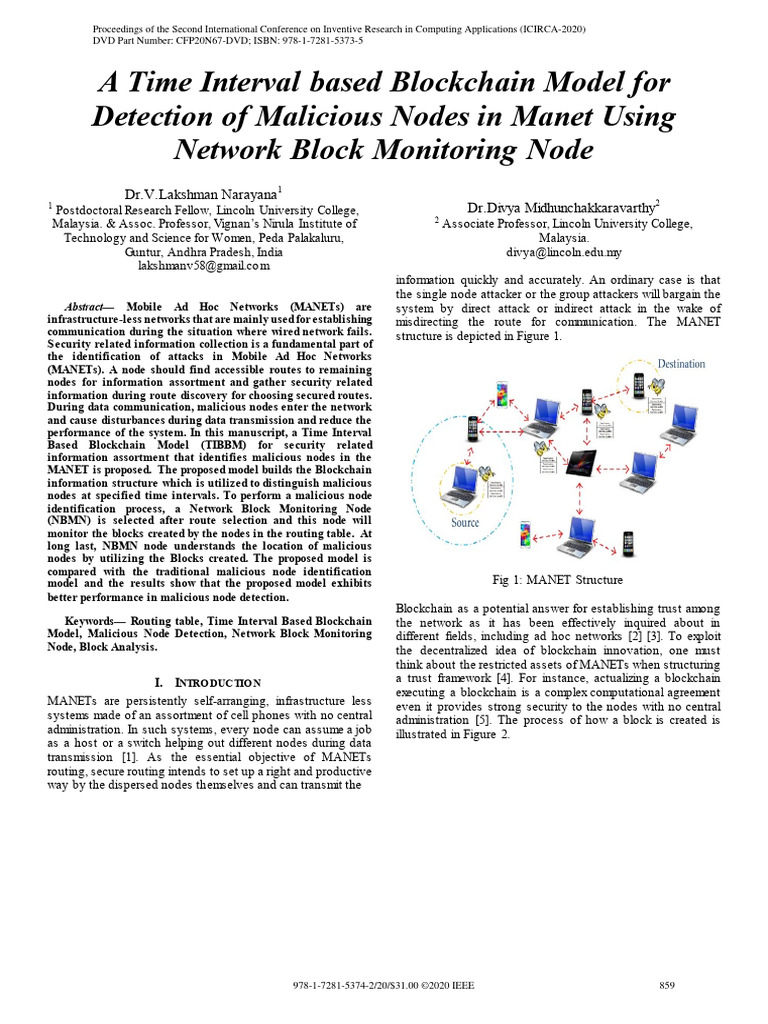 26 - 2 - A Time Interval Based Blockchain Model For | PDF | Wireless Ad Hoc Network | Computer ...
