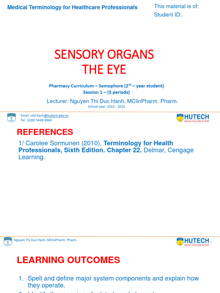 Eye Anatomy and Function Guide | PDF