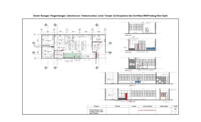 Denah Ruangan Pengembangan Laboratorium Telekomunikasi Untuk Tempat Uji ...
