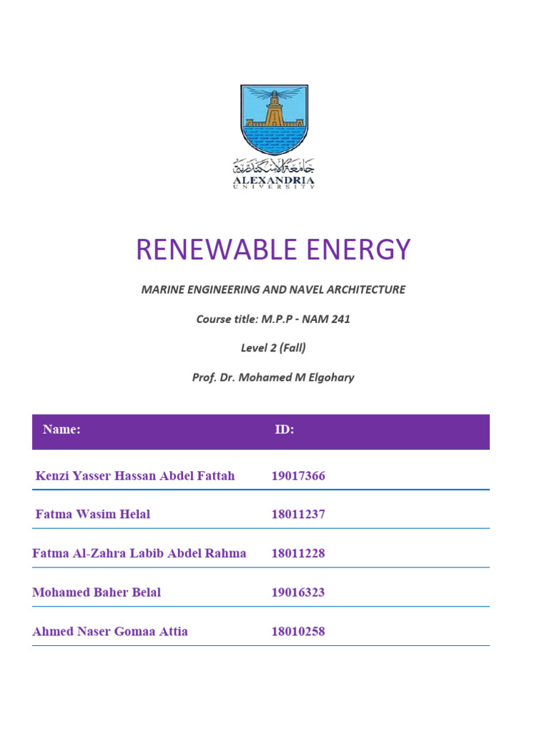 Renewable Energy | PDF | Wind Power | Renewable Energy